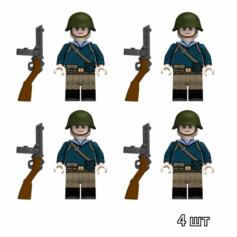 Сборные фигурки Морской Пехоты: Матрос и Офицер Военный конструктор для коллекции, совместимы с легo конструкторами