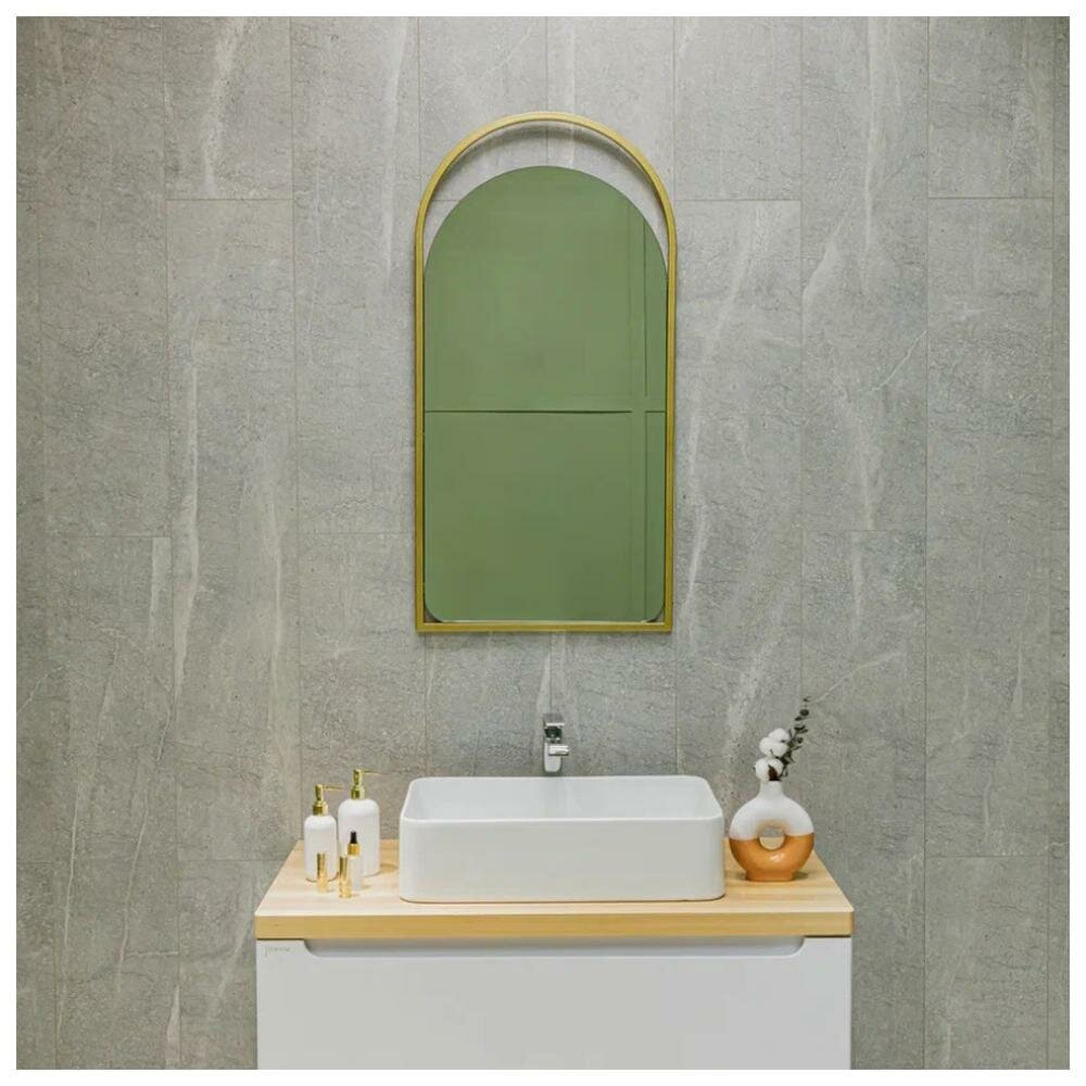 Зеркало Silver Mirrors Hanna 500х1000 (металлическая рама, цвет золото)