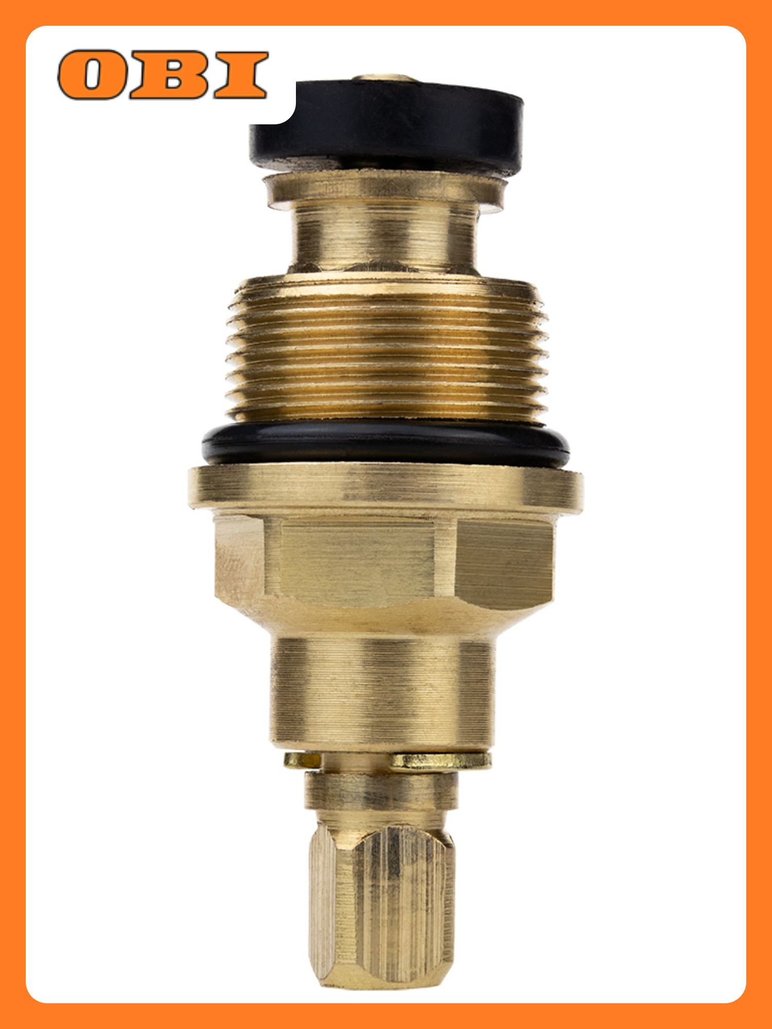 Кран-букса червячная (резиновая) М18, квадрат 7 х 7 мм, короткая