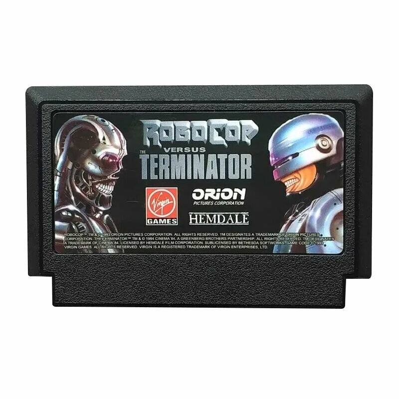 RoboCop Versus The Terminator - Игра 8-битный картридж Famicom - игровой картридж NES (8 bit, Английская версия)