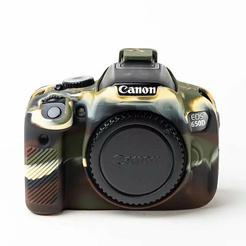 Защитный силиконовый чехол для фотоаппарата Canon EOS 600D /650D/700D ультра-тонкая полимерная из мягкого качественного силикона, зеленый
