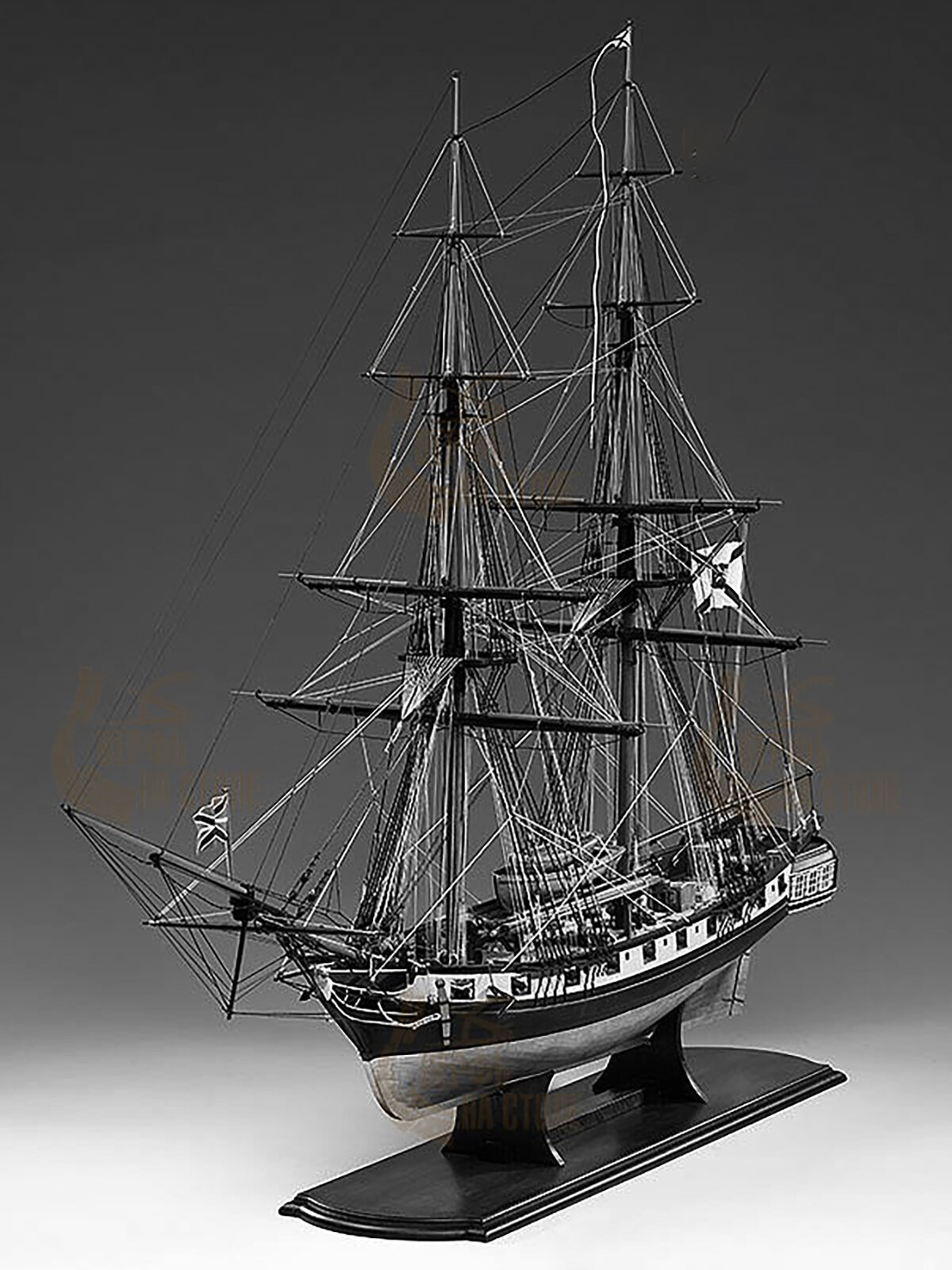 Чертеж брига Меркурий, М.1:64, аксессуар для моделирования, Amati