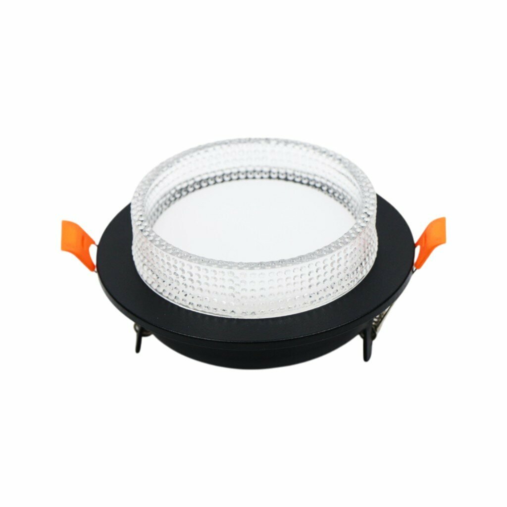 Встраиваемый точечный светильник Асцендио GX53 круглый черный General Lighting Systems GCL-GX53-H38 для дома и офиса