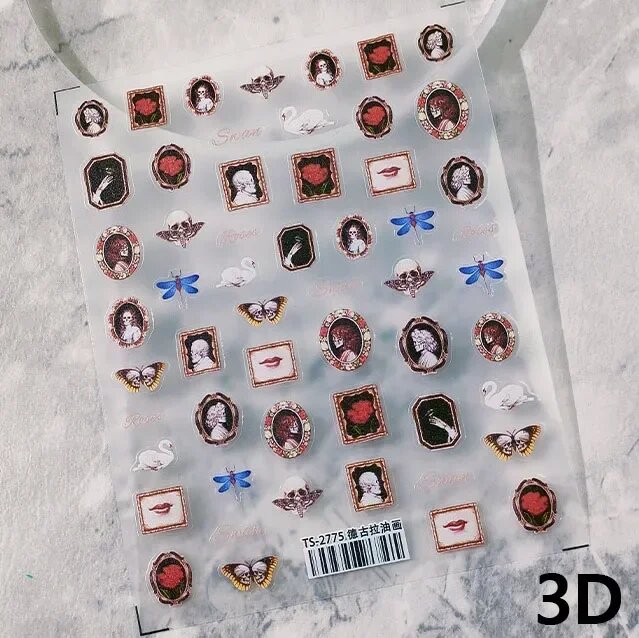 Наклейки для ногтей 3D "Винтажная рамка" MP3772TS2775