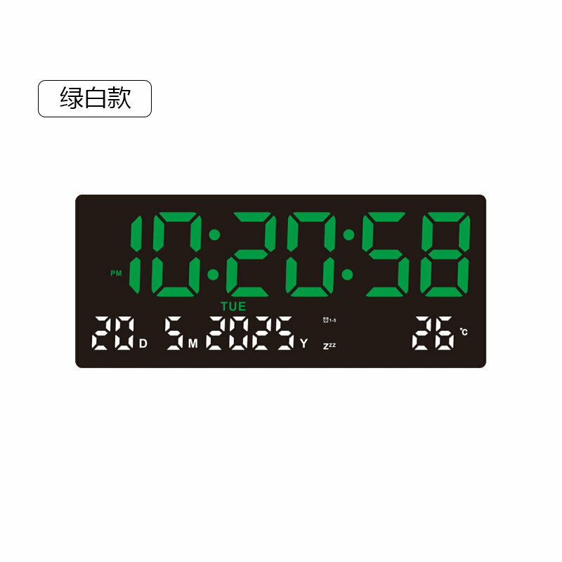 2025 Горячая продажа LED часов через границу Многофункциональные настенные часы Простой большой экран Будильник Настенный