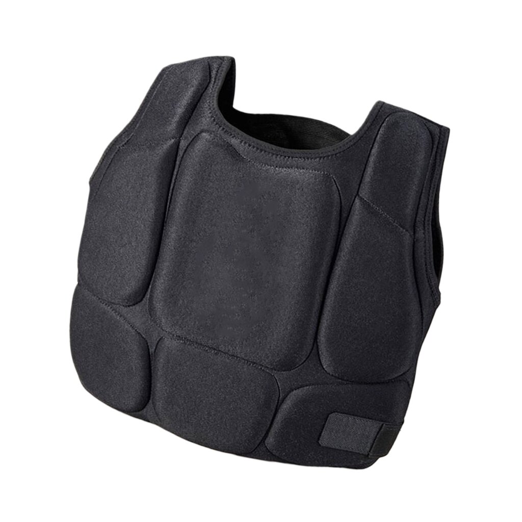 Защита груди для каратэ для взрослых и детей-Черный-M