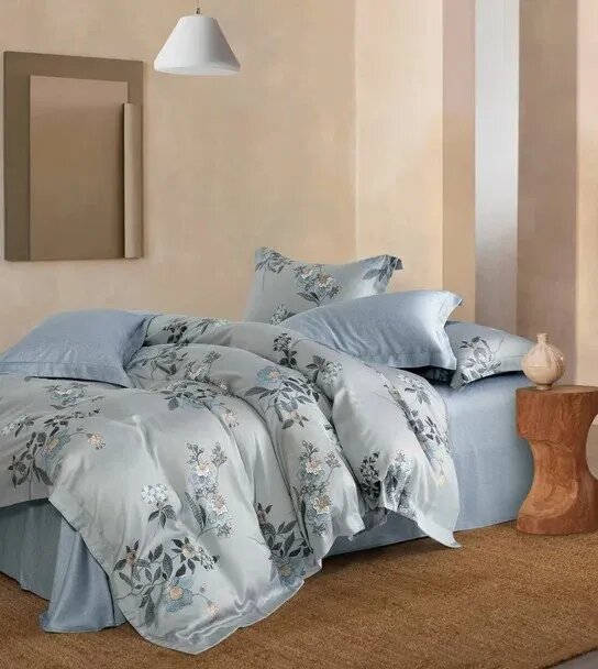 Комплект постельного белья с простыней ASABELLA 2092-6, евро, тенсел