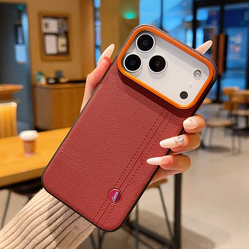 Чехол для Apple iPhone 17 Pro / Айфон 17 Про, soft touch, чехол-кардиомонитор, искусственная кожа, поликарбонат (PC), защита камеры, ударопрочный, усиленные углы, Apple, Apple iPhone 17 Pro, red,