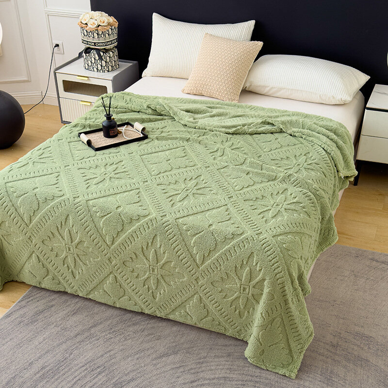 2026 Новейшее двустороннее бархатное одеяло из облачного норкового бархата, фланелевое мягкое хлопковое бархатное жаккардовое многофункциональное одеяло, плед, подарок, оптовая продажа