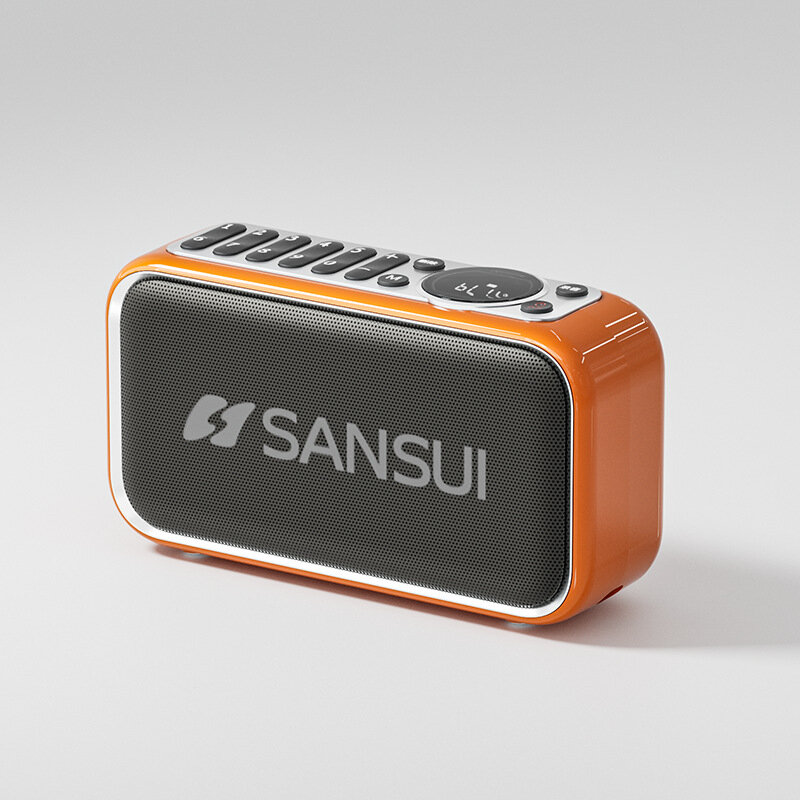 Bluetooth-колонка Sansui F35 оранжевая, поддерживает USB и TF-карты, FM-радио, цифровой выбор, для дома
