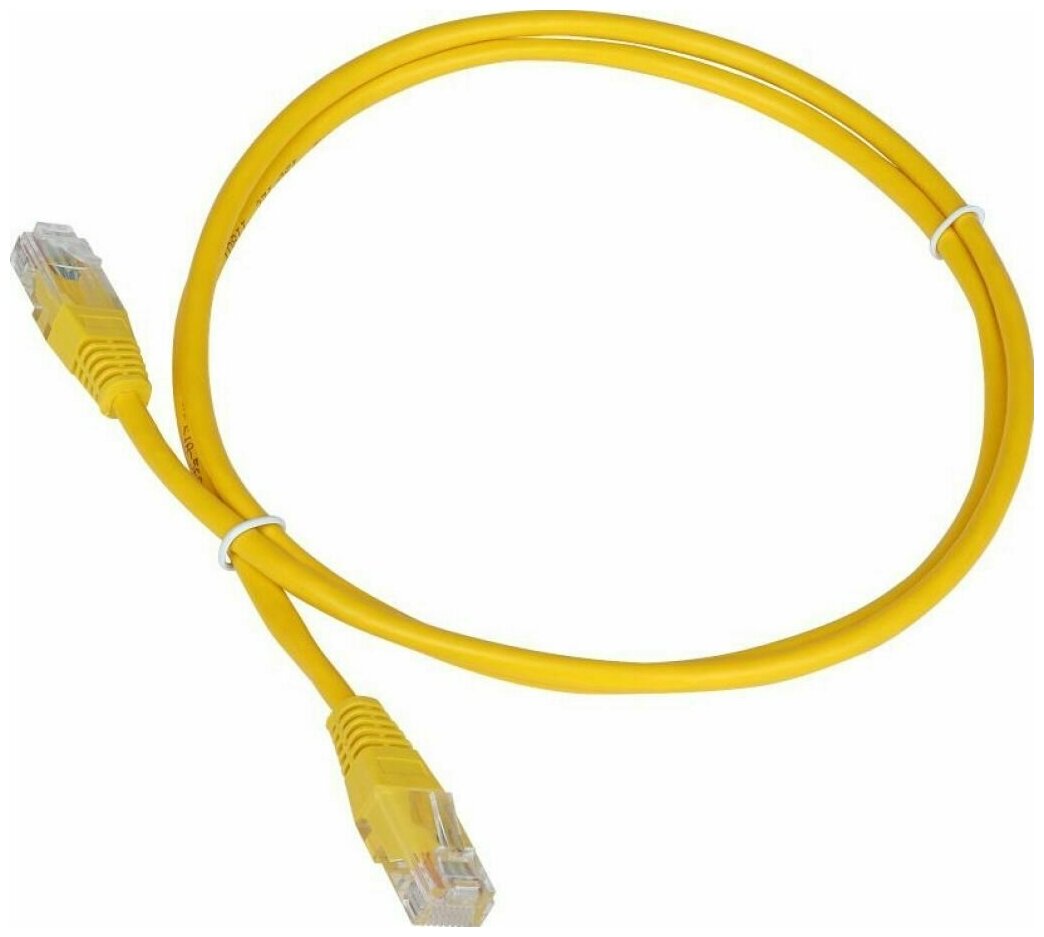 Патч-корд Патч-корд Lanmaster TWT-45-45-1.0-YL UTP вилка RJ-45-вилка RJ-45 кат.5е 1м желтый ПВХ (уп:1шт)