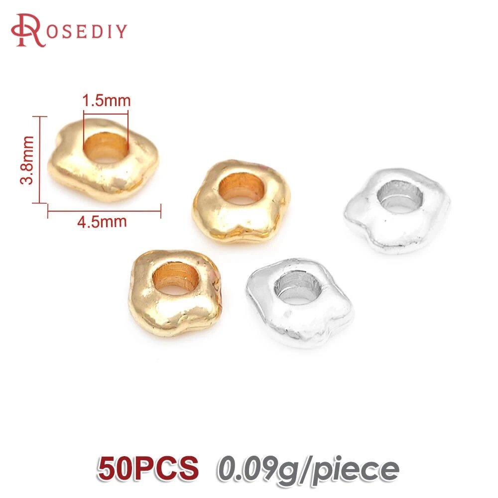 Бусины-разделители для браслетов Rosediy, латунь, золотистого цвета