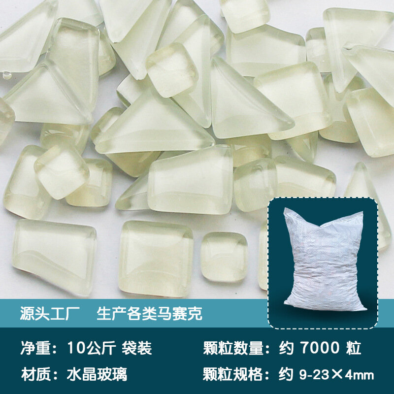 10kg пакет мозаики, многоцветные светло-розовые кристаллы, бесплатный камень, DIY гранулы, плитка, заводской материал, оптовая упаковка