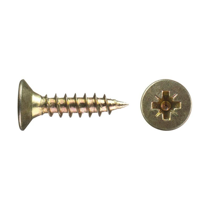 Саморез Крепдил универсальный, размер 3.5х50 мм, покрытие желтый цинк, упаковка 200 шт