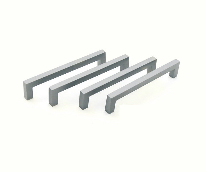 Ручка-скоба мебельная Inred IN.01.1132.128. GF графит, комплект 4 шт, ручка для шкафов, ящиков, комодов, для кухонного гарнитура, фурнитура для мебели