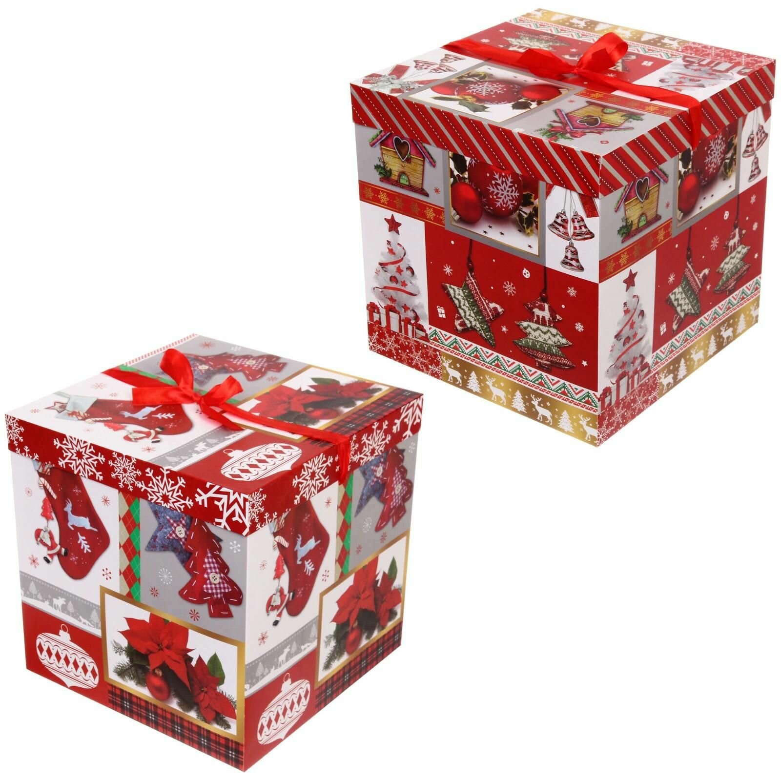 Коробка подарочная КНР Коробка чудес, 30х30х30 см, красная