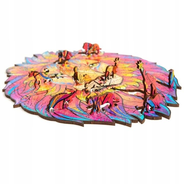 Деревянный пазл для детей Unidragon, лев, 103 элемента 4870243500096