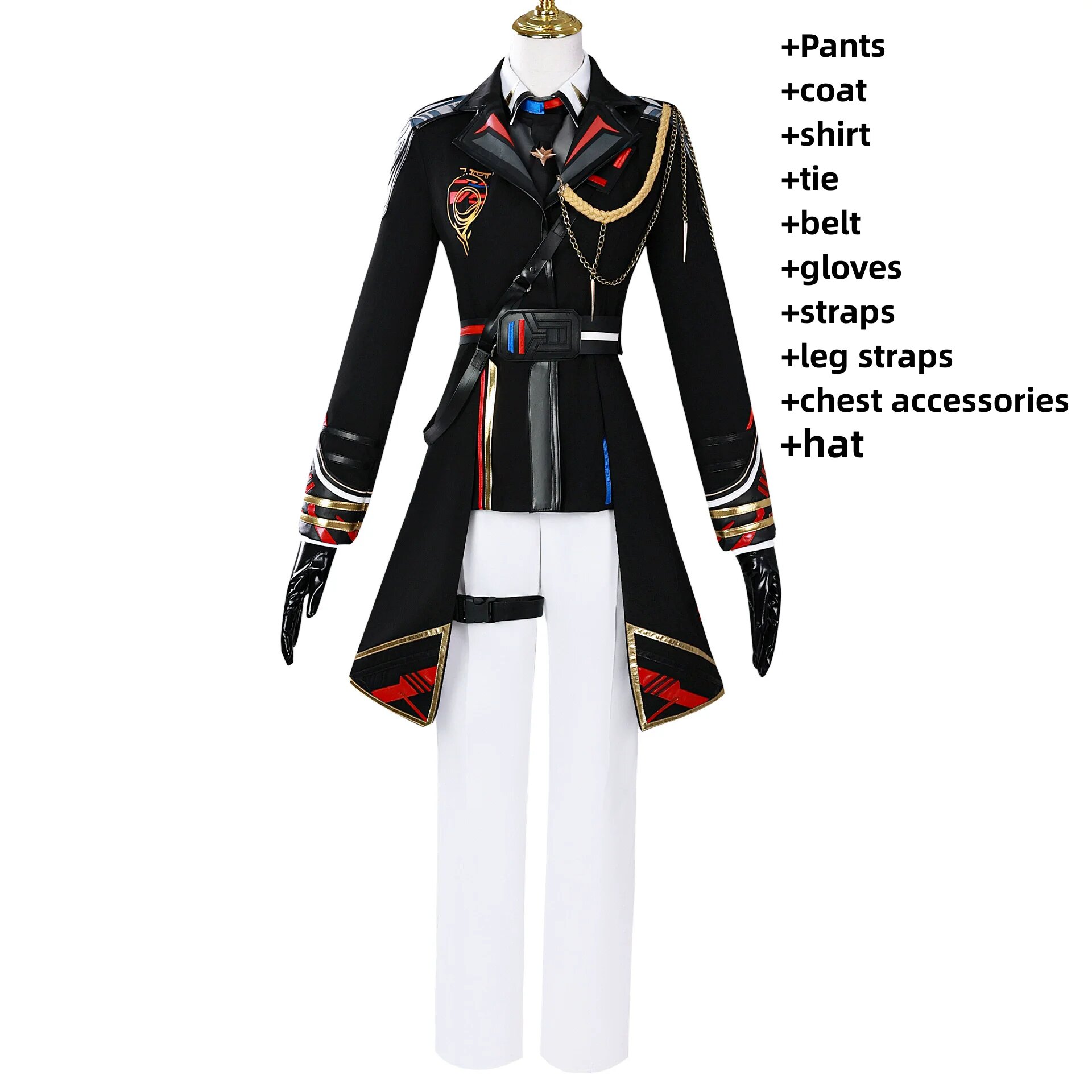 Женский косплей костюм Player Heroine Zayne Xavier Rafayel из полиэстера М, black suit