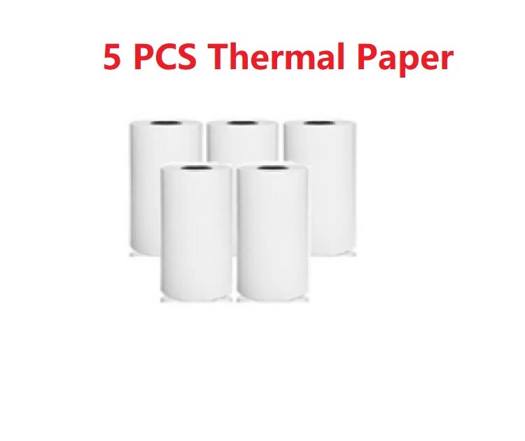 Мини-принтер Bluetooth без чернил Белый, 5-Thermal-Paper