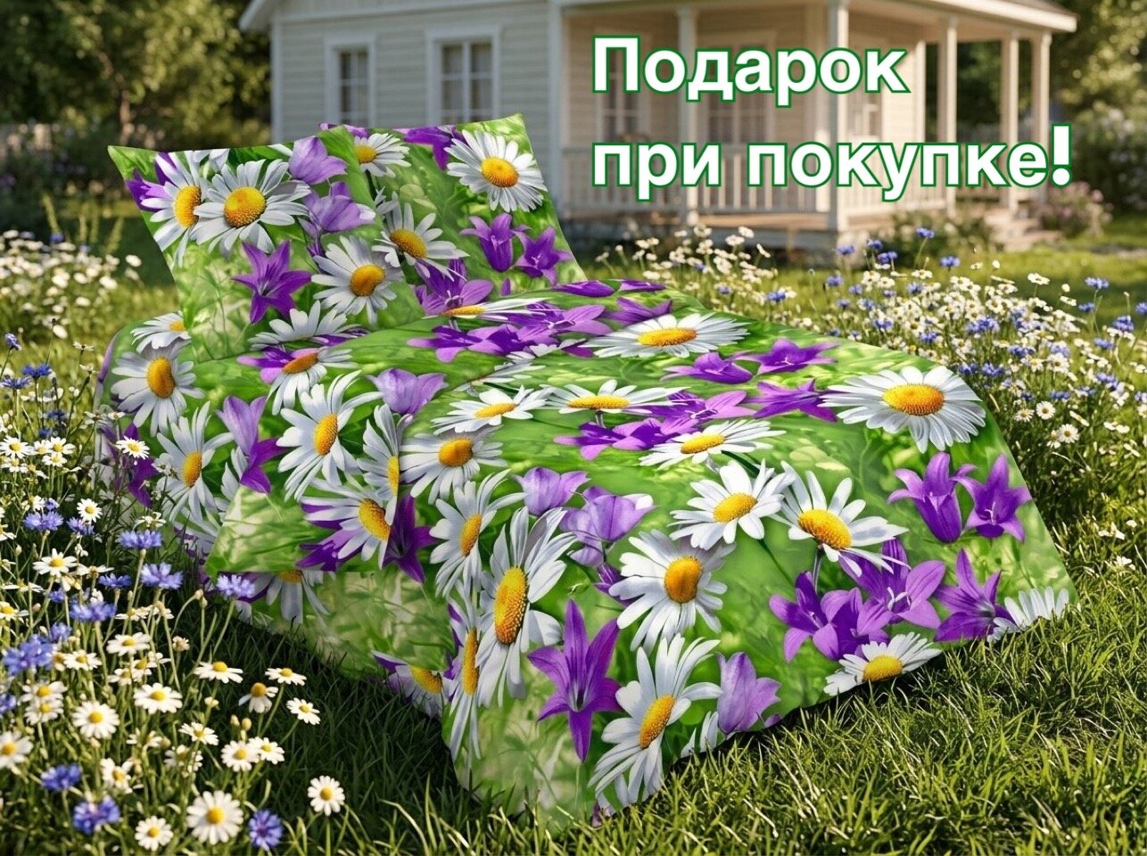 Комплект постельного белья Колокольчики 1611, 1,5-спальный, бязь, наволочка 70х70-2шт.