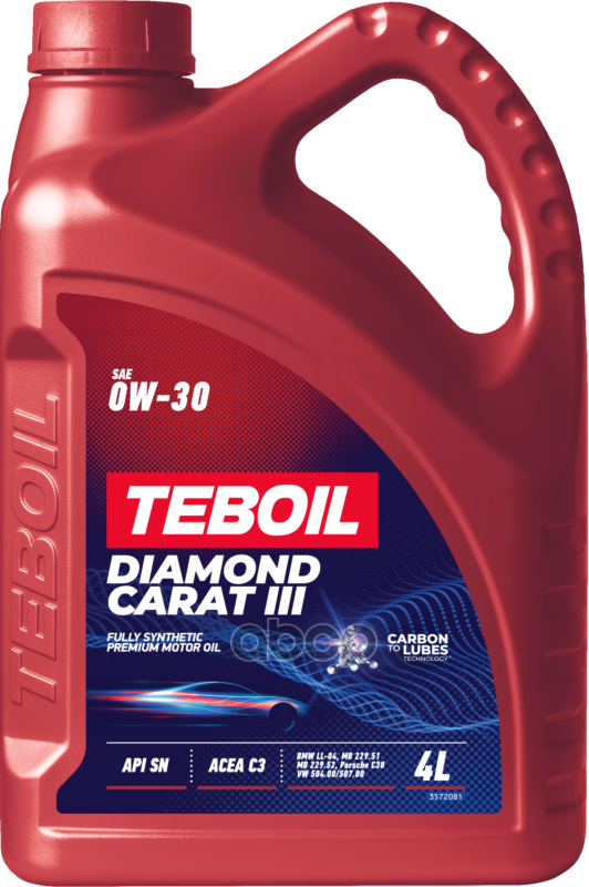 Teboil 0W-30 Diamond Carat III, 4л (синт. мотор. масло)