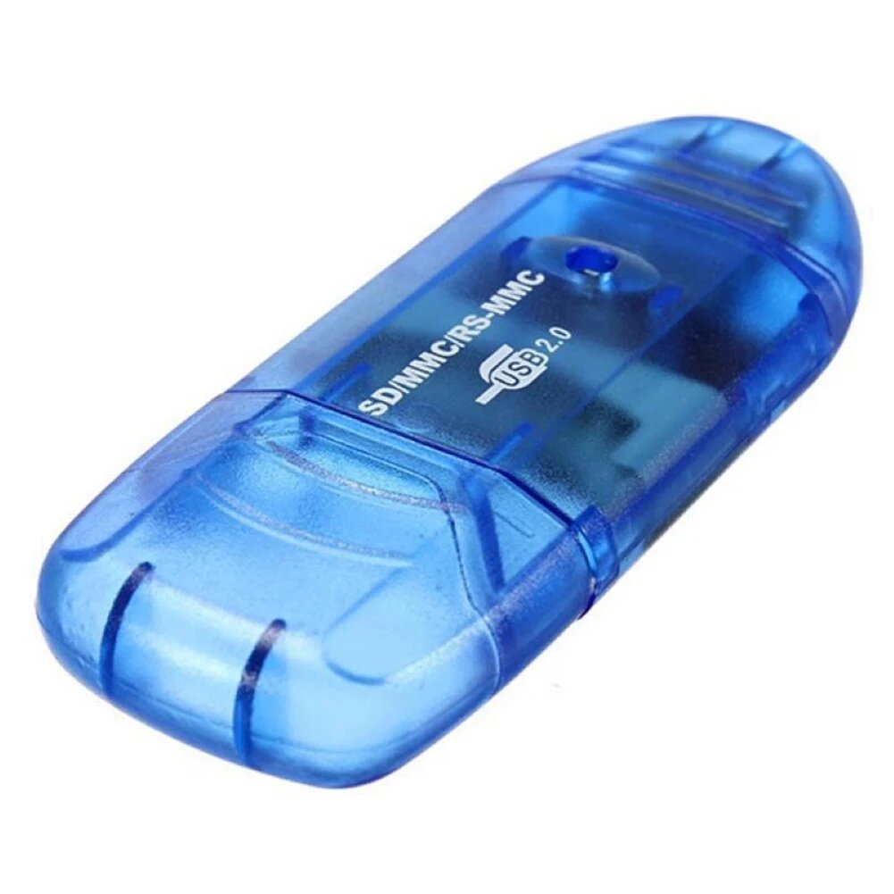 Мини USB 2.0 кардридер Синий