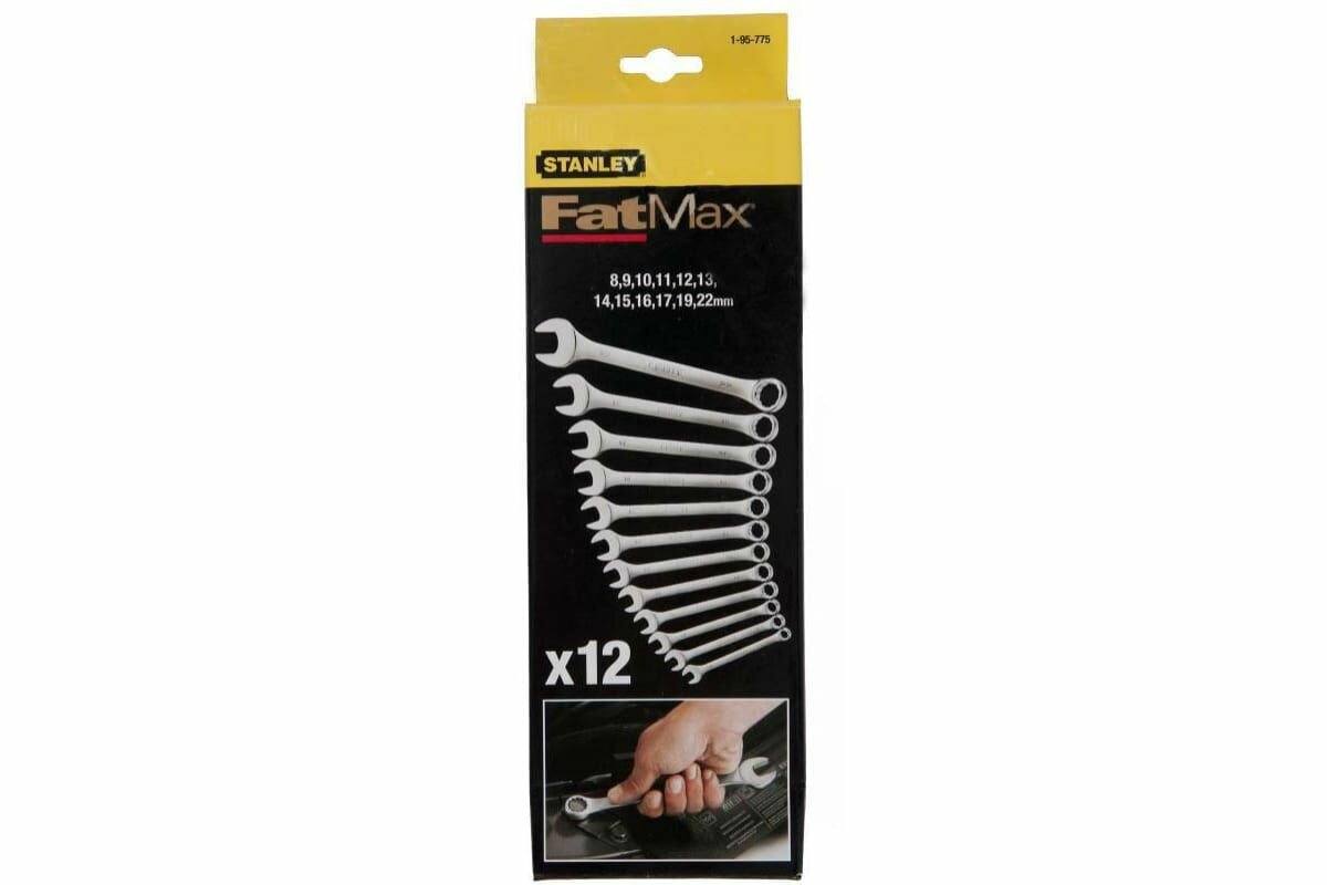 STANLEY 1-95-775 Набор из 12 комбинированных гаечных ключей 8-22мм