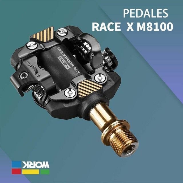 RACEWORK M8100 MTB Педали SPD Стандартные контактные педали золото (цвет)