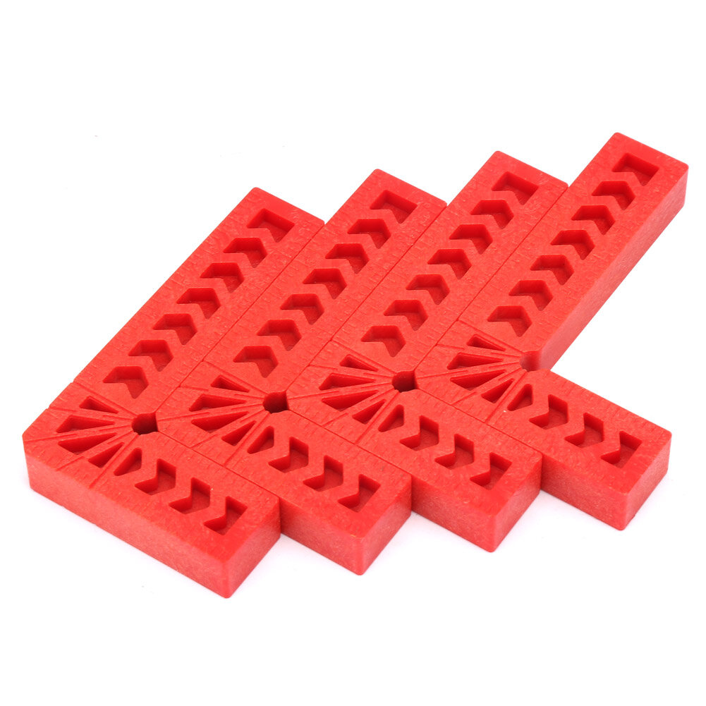 4pcs Пластиковый L тип 90 градусов прямой угловой деревообработок Вспомогательный локатор (3 дюйма)