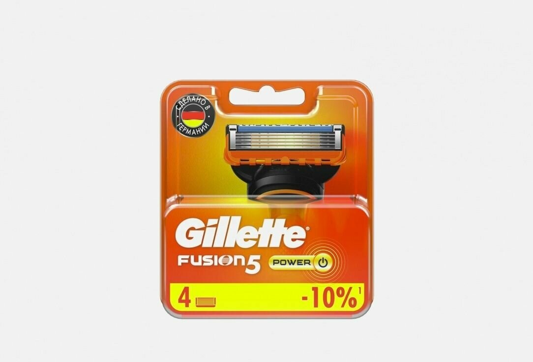 Сменные кассеты Gillette Fusion Power Red, 4 шт