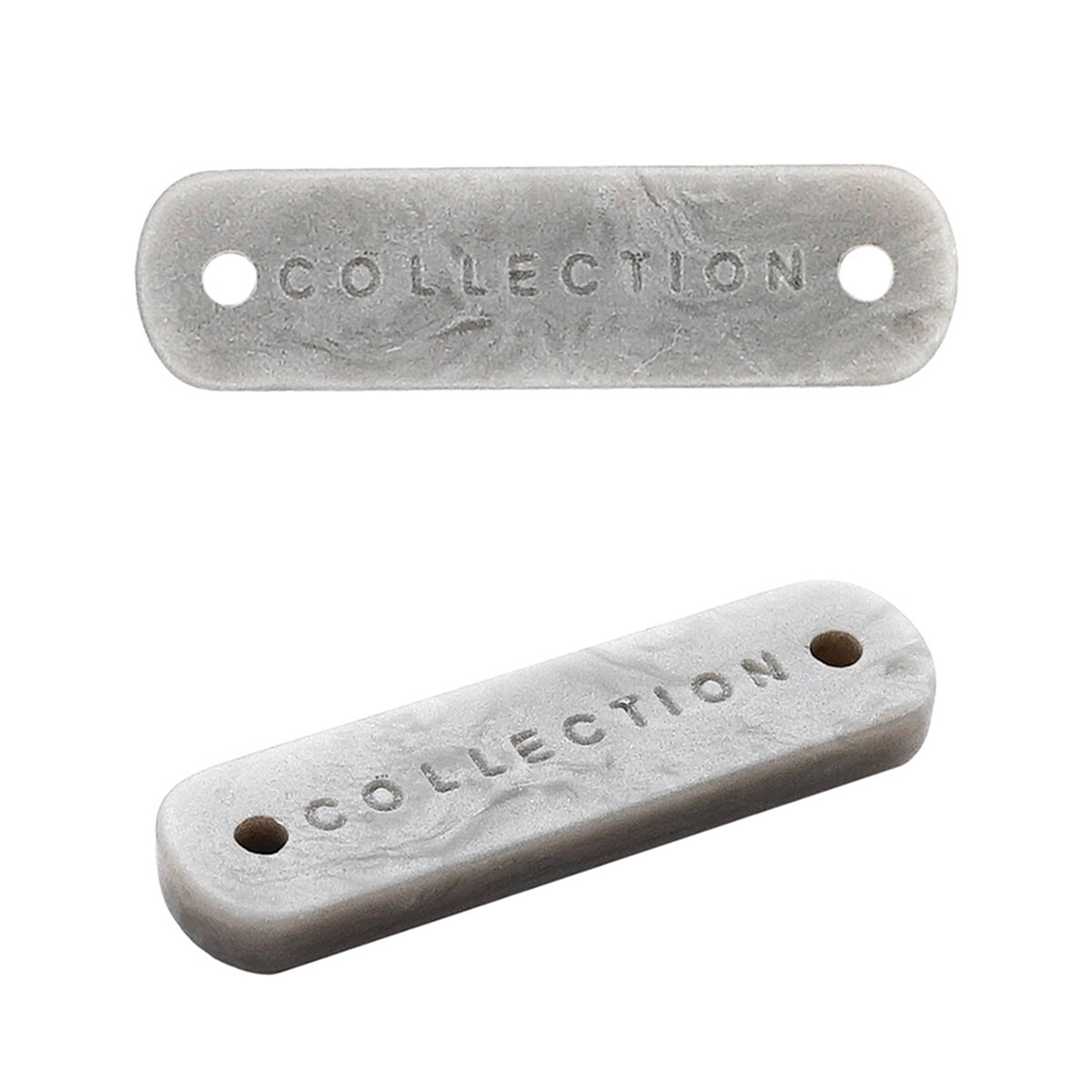 Бирка для рукоделия пришивная Collection, 19×5 мм, 36 шт, пластиковая, светло-серый цвет, Айрис