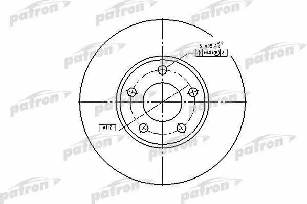 Диск тормозной пер, Audi 100 90 94 ор,8E0615301Q PATRON PBD2652