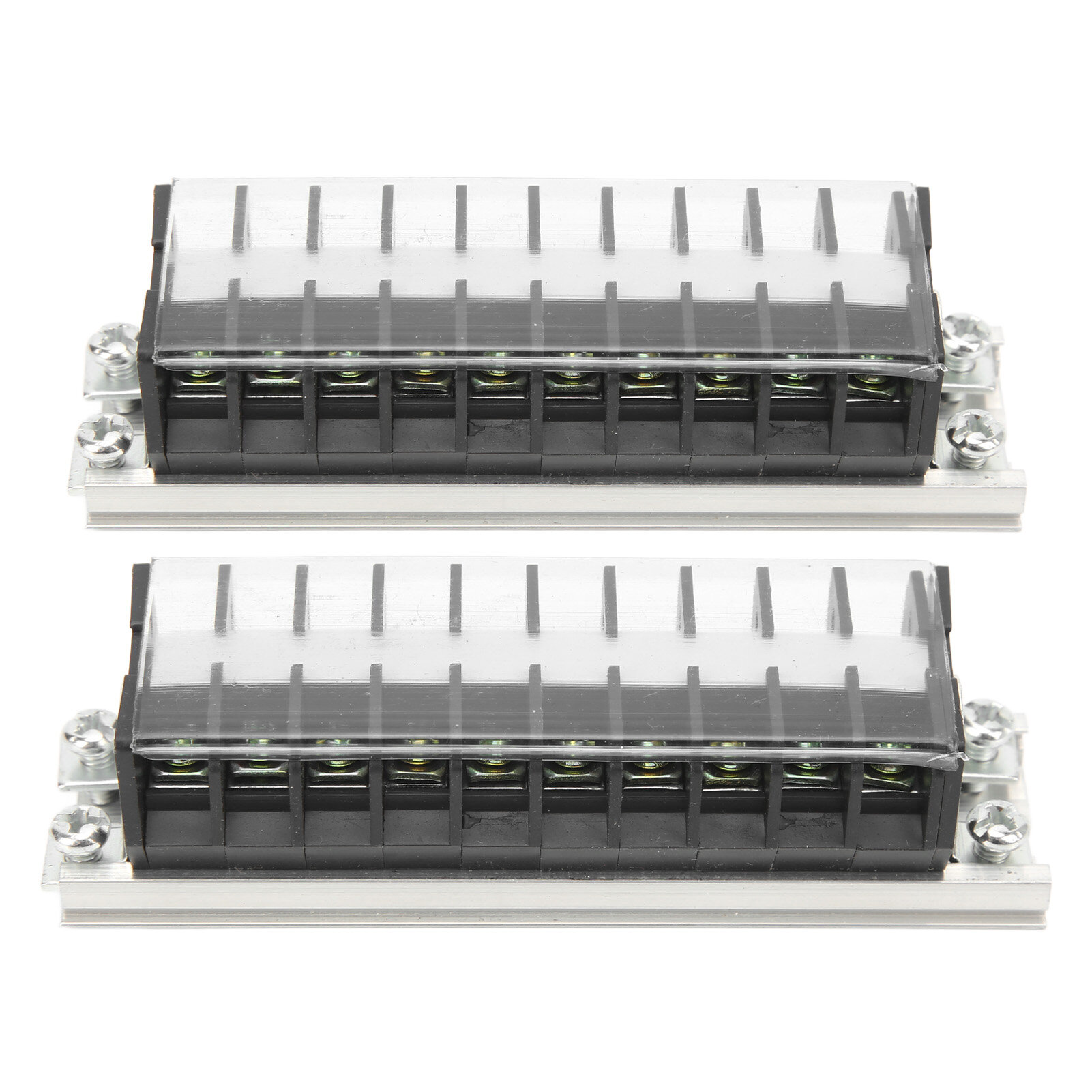 660 В, 15 А, двухрядная клеммная колодка, 10-позиционная барьерная полоска с крышкой, клеммная колодка высокого напряжения, 2 шт. T1510