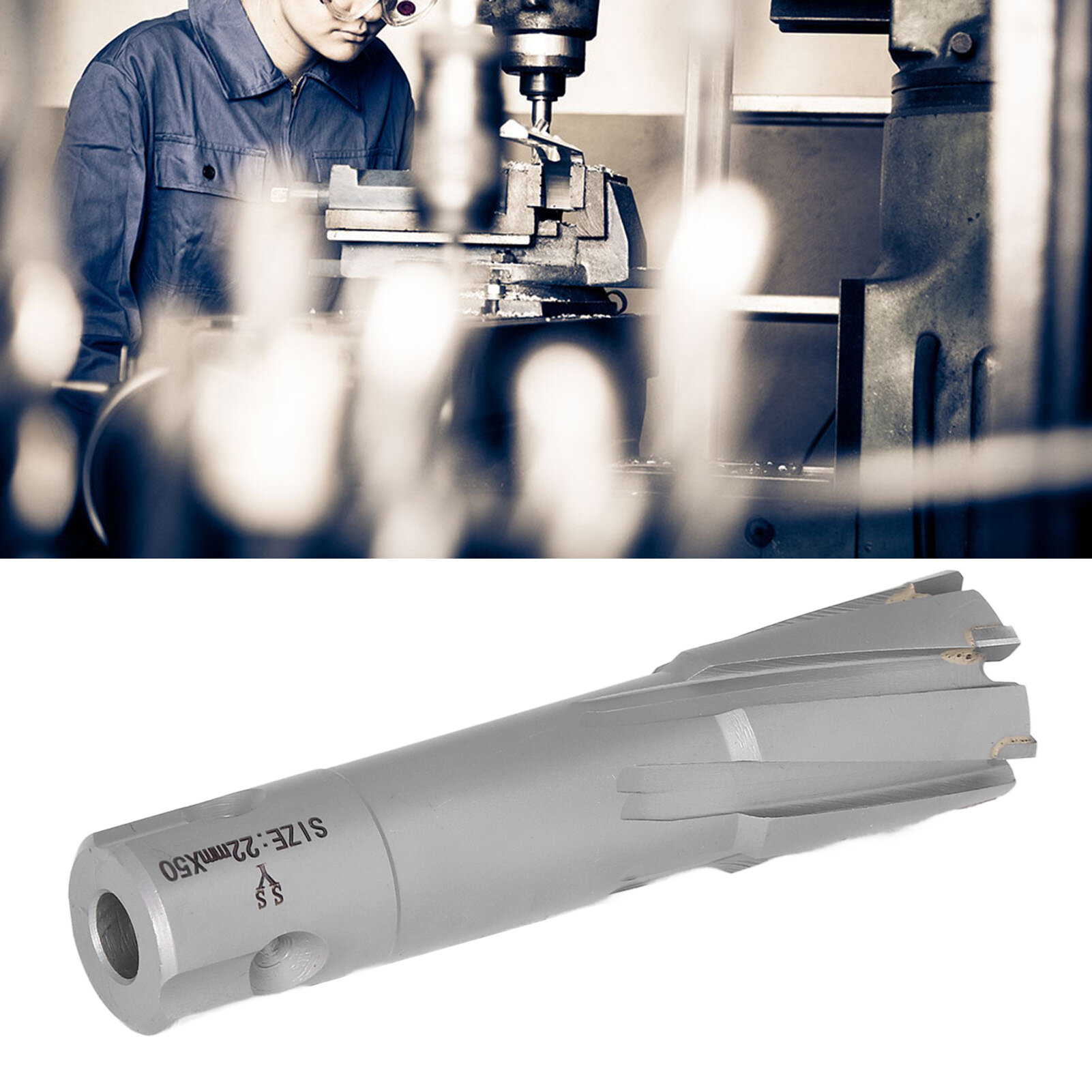 Кольцевая фреза, твердосплавная стальная пластина, колонковое сверло, кольцевая пила, метрическая, 50 мм, глубина 22 мм