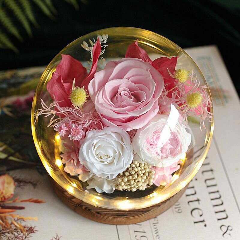 Роза В Колбе Живая / Стабилизированные Цветы В Стекле