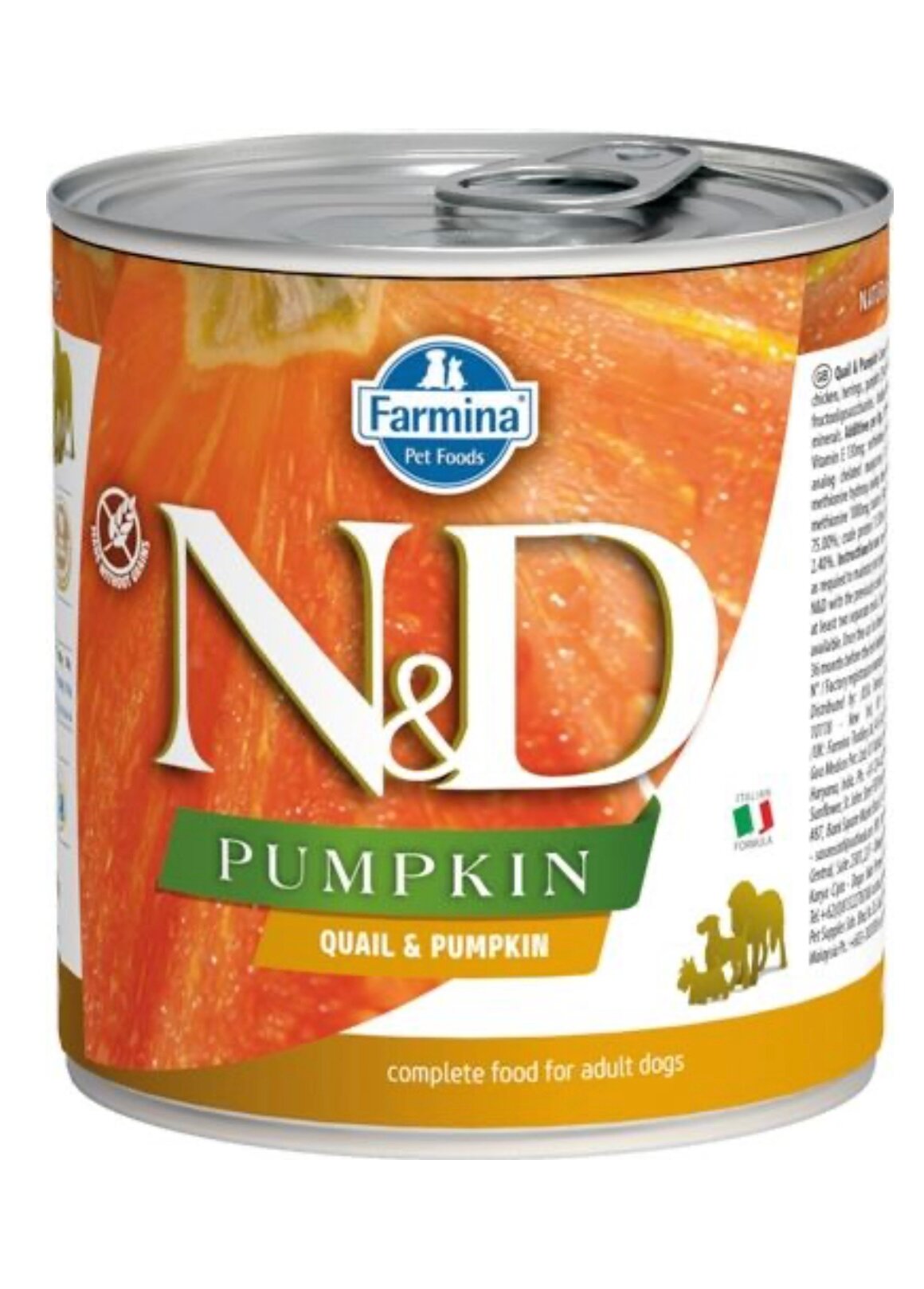 Консервы Farmina ND Dog Pumpkin Quail для собак с перепелом и тыквой, 285г (3шт)