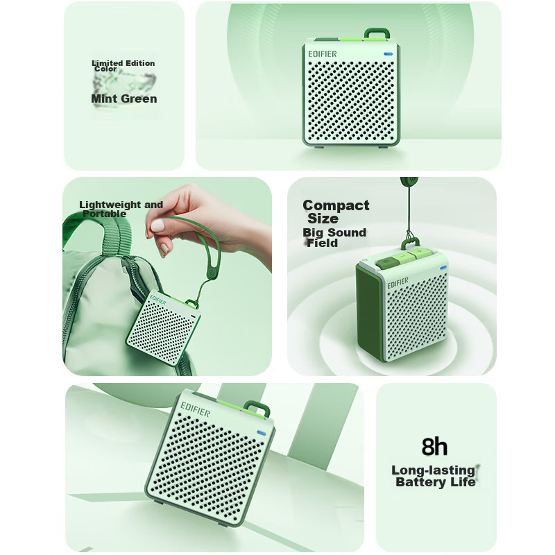 EDIFIER M0 Portable Bluetooth Speaker Outdoor Mini Speaker Limited Edition Mint Green Christmas Gift