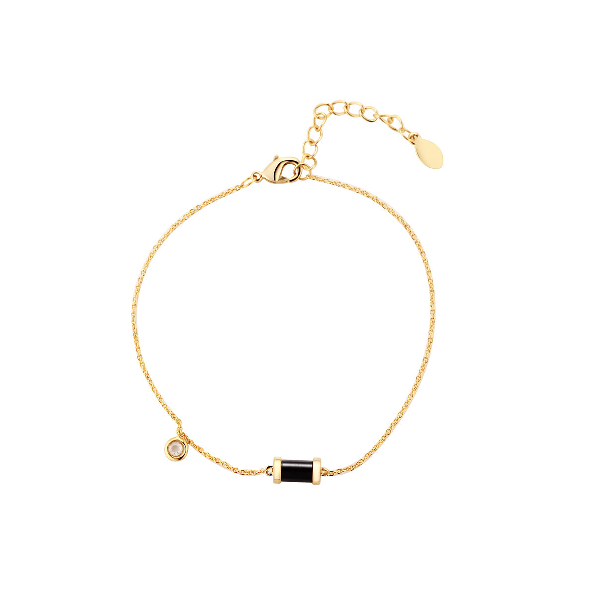 Браслет, серебро, 925 проба, керамика, фианит