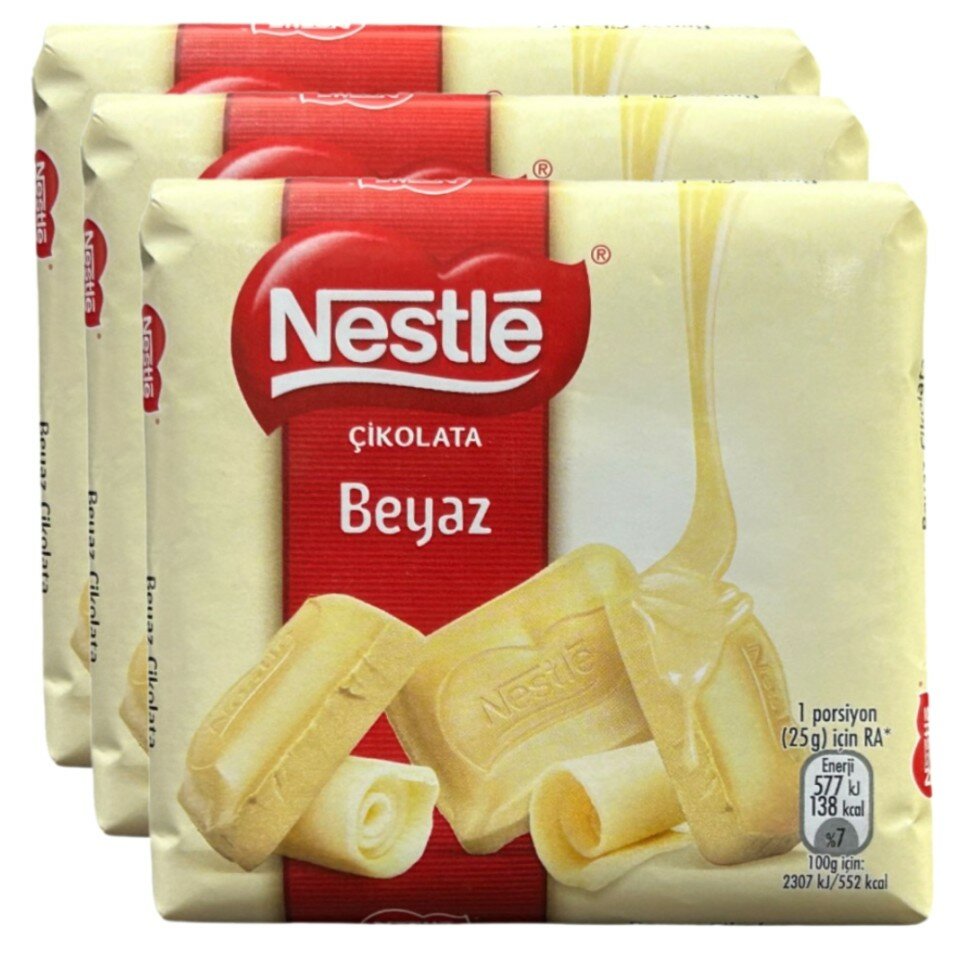 Шоколад Нестле белый 60 грамм 3 штуки
