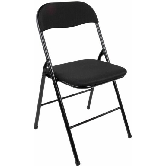 Стул складной Brabix Golf CF-007, чёрный каркас, чёрная ткань, гофрокороб, 533025 (533025СН)