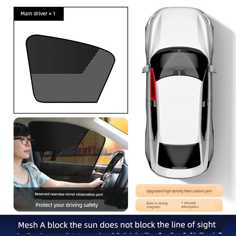Солнцезащитная шторка для автомобиля, сетчатая шторка для защиты от солнца, магнитный теплоизоляционный экран для