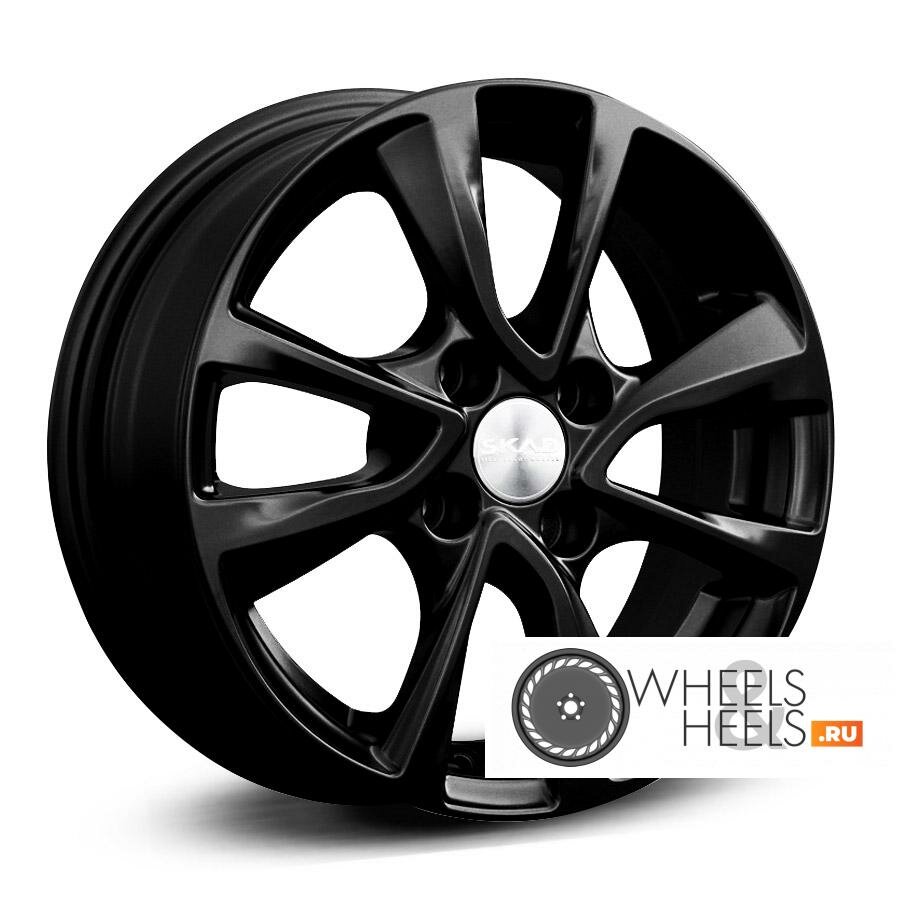Диск автомобильный литой Скад Ницца 14x5.5 4x100 et35 dia67.1 Черный матовый