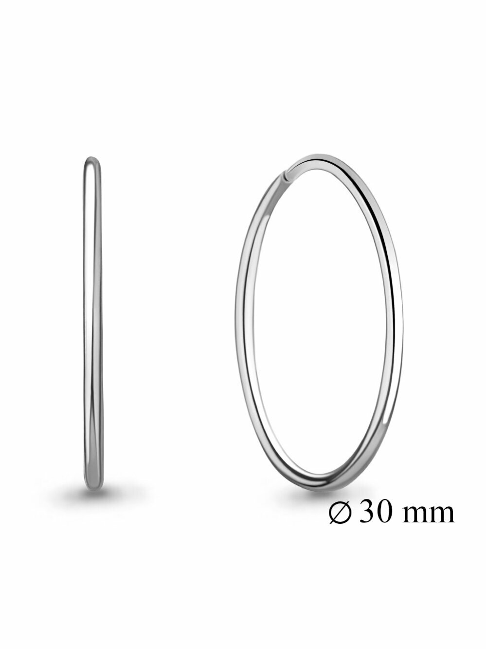 Серьги конго, серебро, 925 проба
