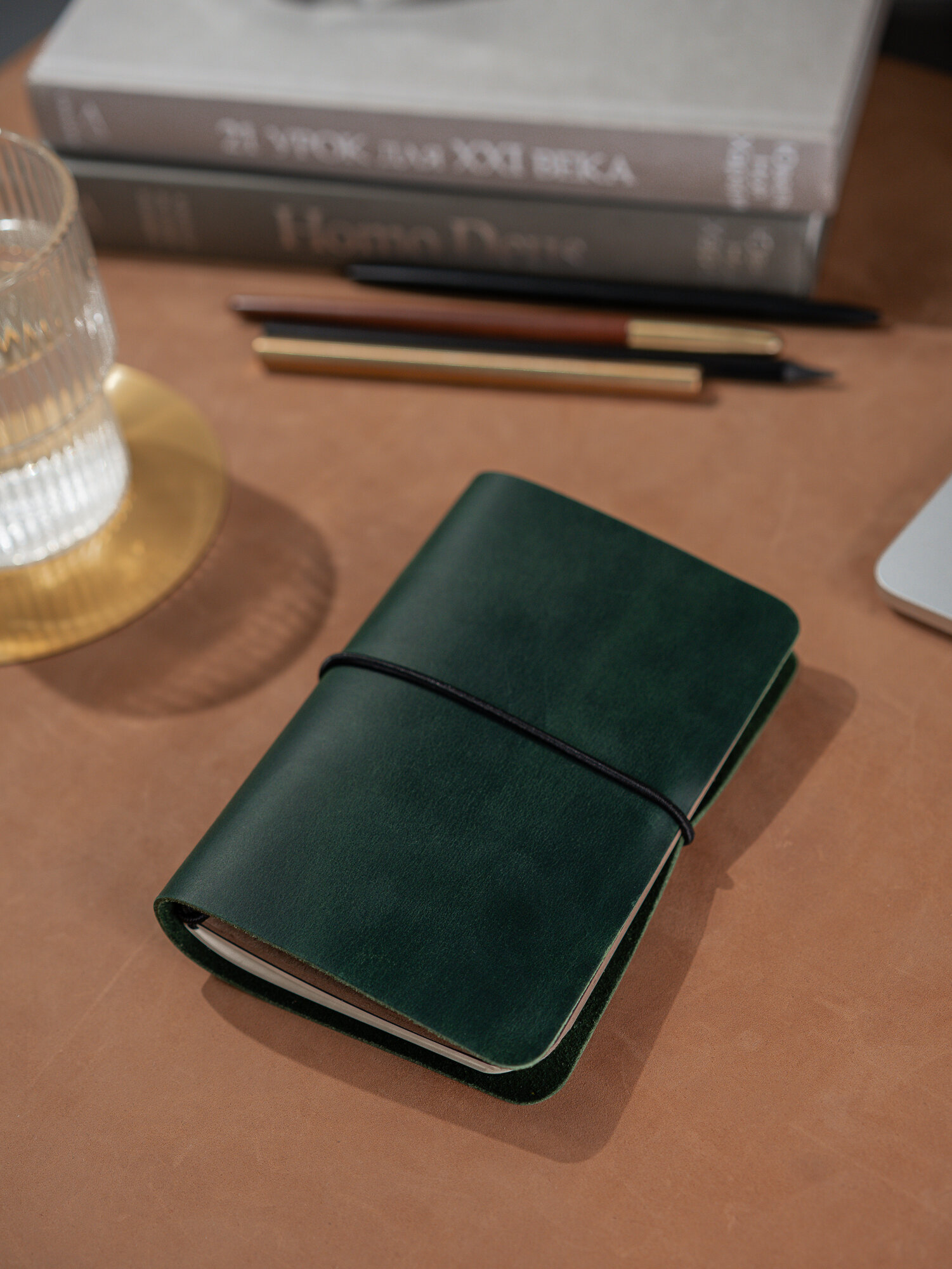 Блокнот со сменными тетрадями А6, записная книжка из натуральной кожи, 9х14,5см, 96 листов