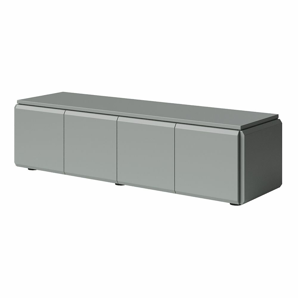 ТВ-тумба KUBO с 2 ящиками, серый металлик