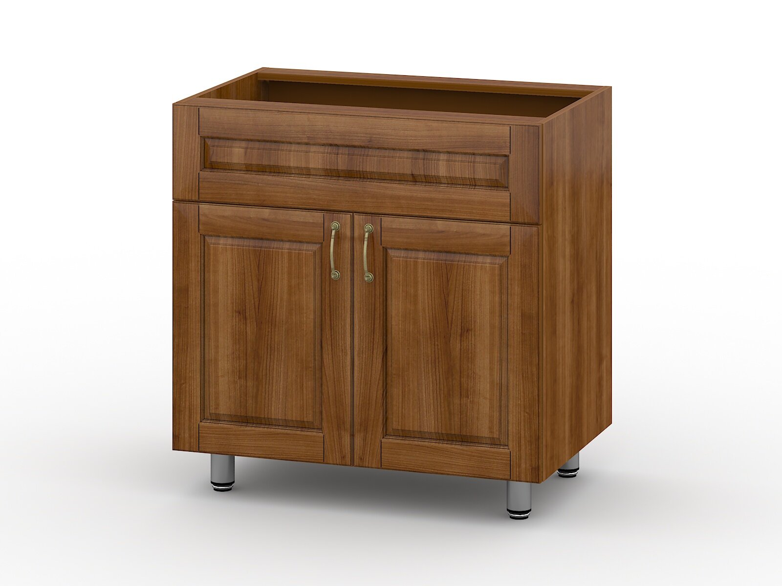 Кухонный модуль "105", под мойку, массив сосны, коричневый, фурнитура цвета бронза