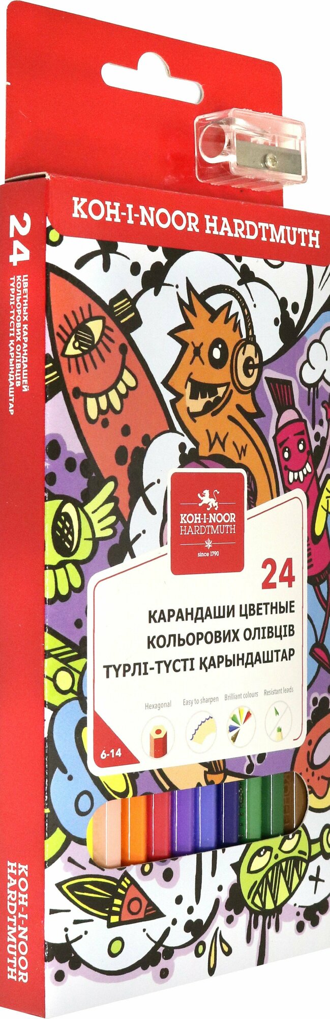 Набор карандашей Teenage, 24 цвета