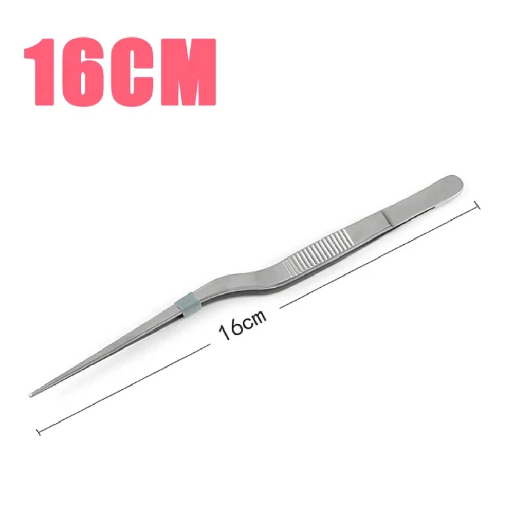 Стальные изогнутые пинцеты 16cm