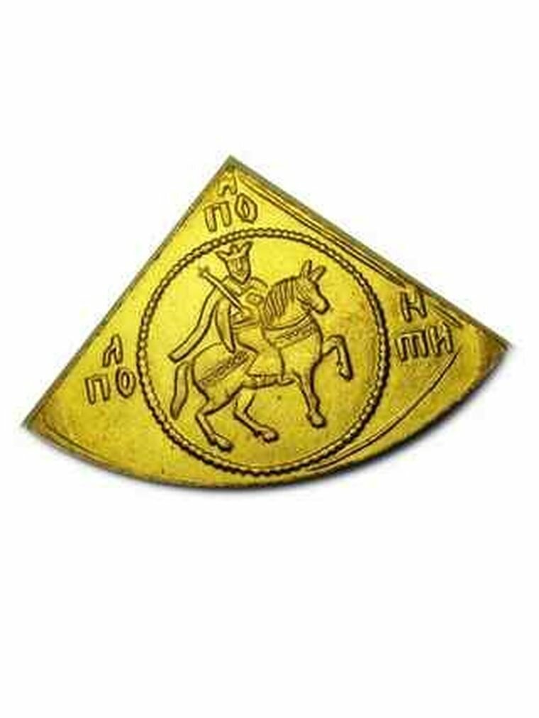 Золотой полуполтинник 1654 в бронзе сувенирная копия монеты, нумизматика, деньги для коллекции