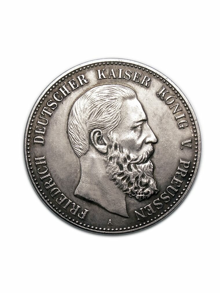 5 марок 1888 Фридрих III Германии сувенирная копия монеты, нумизматика, деньги для коллекции